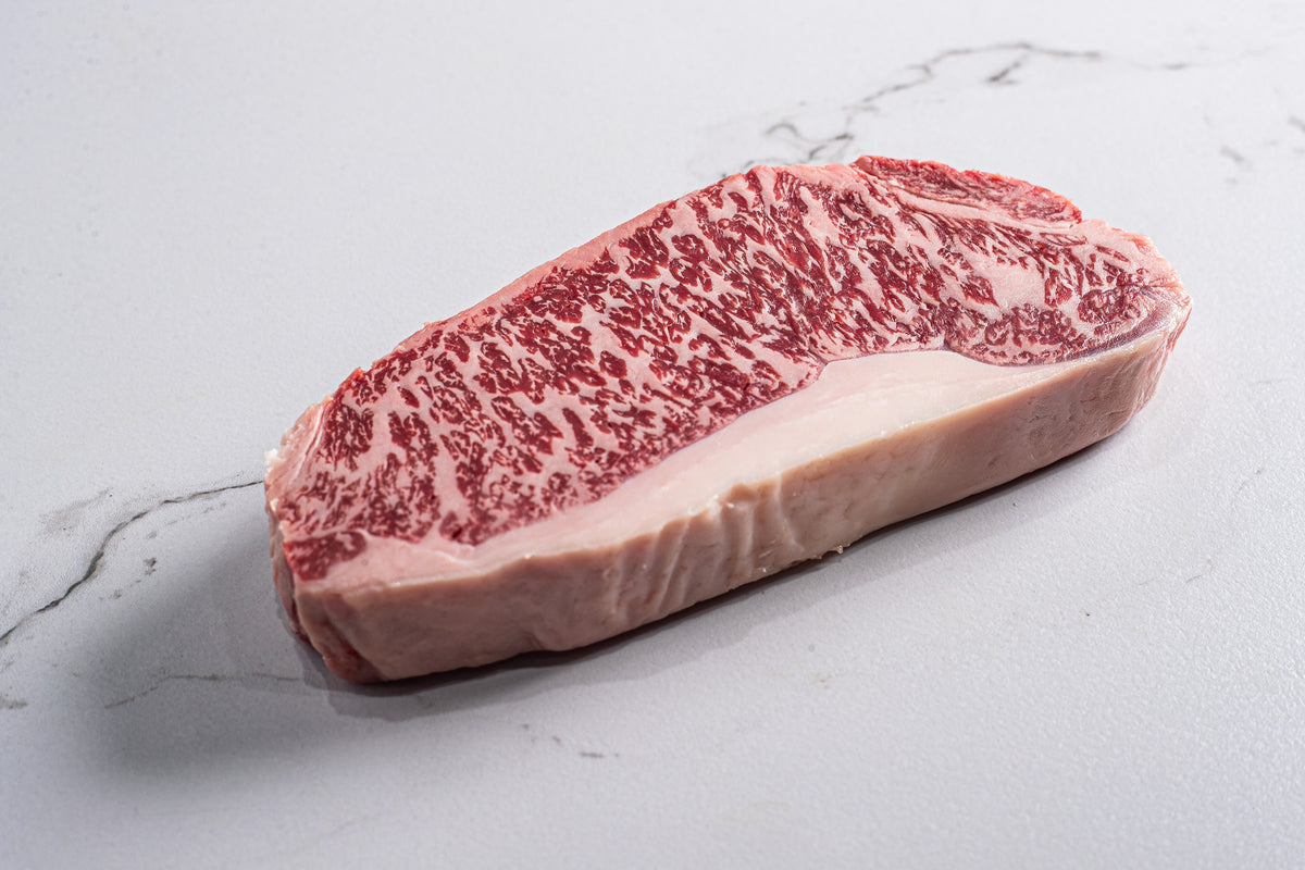 Australian Wagyu Beef Striploin Steak, Full Blood MB9 – Meat House ...